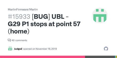 Bug Ubl G29 P1 Stops At Point 57 Home · Issue 15933