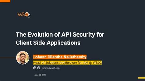 Interface By Apidays The Evolution Of Api Security By Johann Dilantha Nallathamby Wso2 Ppt