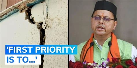 Joshimath ‘sinking Uttarakhand Cm Pushkar Dhami On Evacuation Efforts
