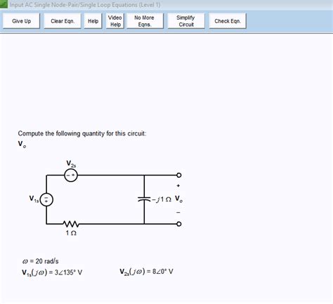 Solved Input AC Single Node Pair Single Loop Equations Chegg Com