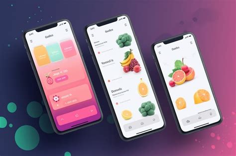 Concepto De Compra De Comestibles En Línea Aplicación Móvil Y Compras