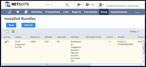 Netsuite Five9 Bundle Installation For Netsuite Adapter Plus
