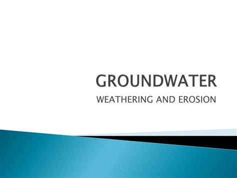 PPT GROUNDWATER PowerPoint Presentation Free Download ID