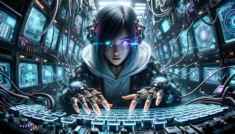 Download Ai Generated Hacker Girl Royalty Free Stock Illustration