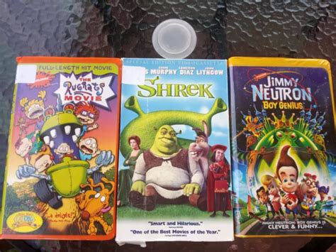 Vhs Jimmy Neutron Rugrats Movie Shrek Nickelodeon Dreamworks 5