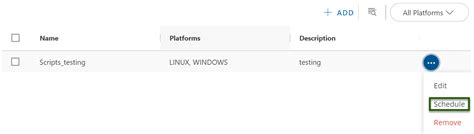 Schedule Script Opsramp Documentation