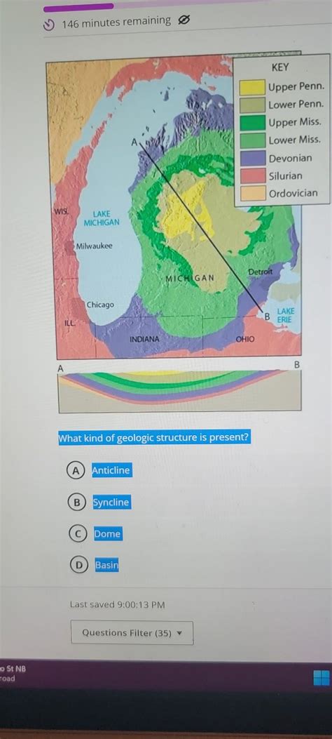Solved What Kind Of Geologic Structure Is Present