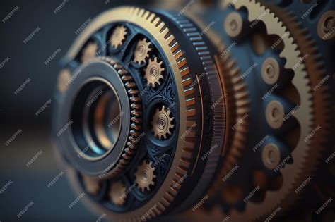 Premium Ai Image A Close Up Of Gears Turning Representing The Concept