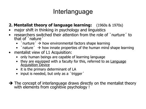 Interlanguage Ppt