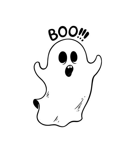 Premium Vector Cute Cartoon Halloween Boo Ghost