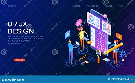 UX UI Design Concept Banner Vector Illustration CartoonDealer Com 132736770