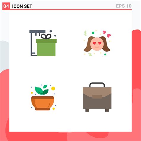 User Interface Pack Of 4 Basic Flat Icons Of T Grinding Eid Romance