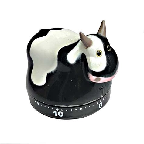 Black N White Cow Enameled Cow Timer Cow Ts For Cow Lovers