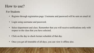 Class Time Table PPT