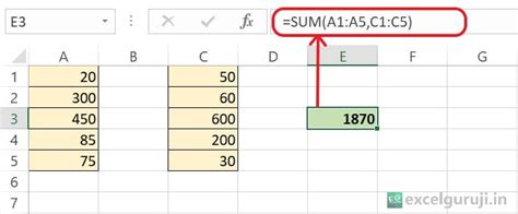 Mastering Excel Sum Function Tips And Examples For Efficient Data Calculation 6 Examples
