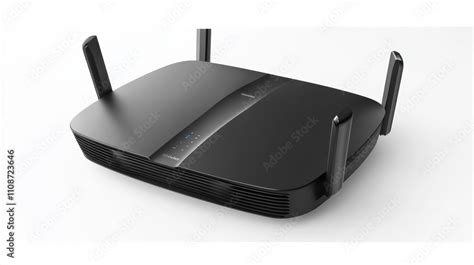 Wifi Router Wireless Broadband Modem With Antennas Isolated On White Background Vector