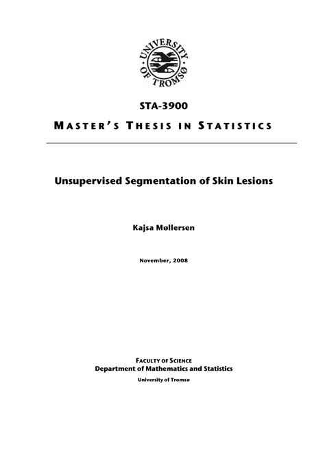 Pdf Unsupervised Segmentation Of Skin Lesions