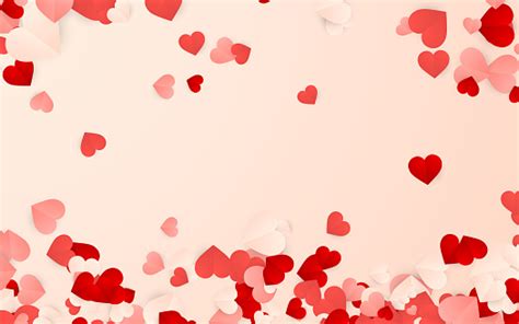 해피 발렌타인 데이 배경 종이 빨간색 분홍색과 흰색 마음 색종이 벡터 일러스트레이션 가능성에 대한 스톡 벡터 아트 및 기타