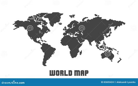 Поставленная точки пустая черная карта мира изолированная на белой предпосылке Иллюстрация