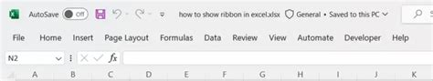 Ways To Show The Ribbon In Excel Excelgraduate