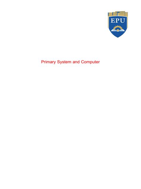 Primary System And Computer Pdf Computer Data Storage Operating System