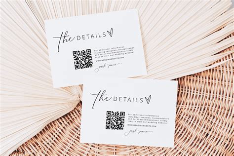 Wedding Rsvp Qr Code Card Template Qr Code Reply Wedding Details QR Code Insert QR Response