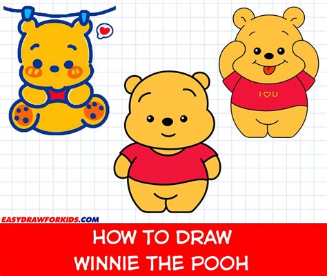 How To Draw Winnie The Pooh 3 Ways With Pictures