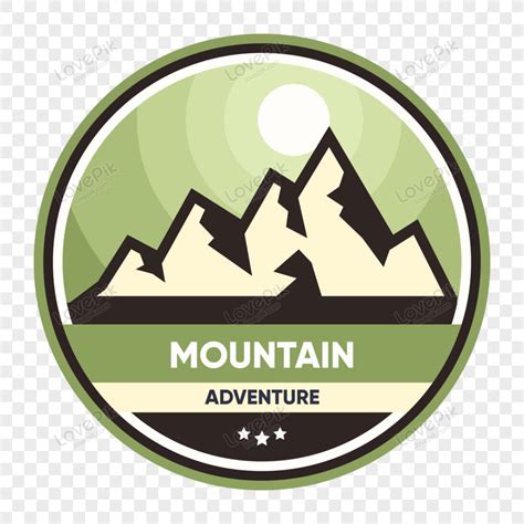 산악 모험 배지 휘장 Png 일러스트 무료 다운로드 Lovepik