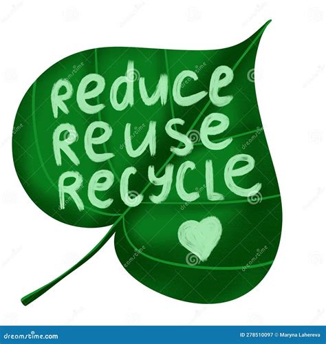 Hand Drawn Illustration Of Reduce Reuse Recycle Ecological Concept On