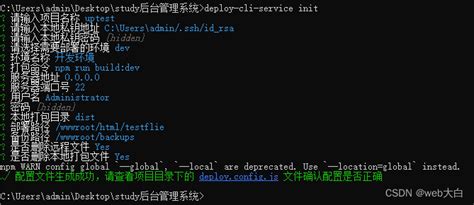 前端自动化部署项目到服务器（deploy Cli Service） Csdn博客