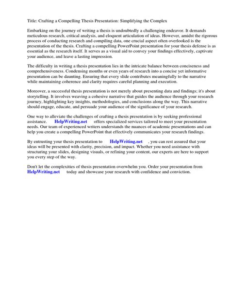 Sample Powerpoint For Thesis Presentation Pdf Thesis Microsoft