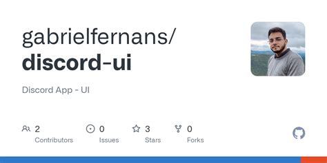 GitHub Gabrielfernans Discord Ui Discord App UI