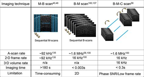 Summary Of Common Scan Protocols Reported In OCE Download Scientific Diagram