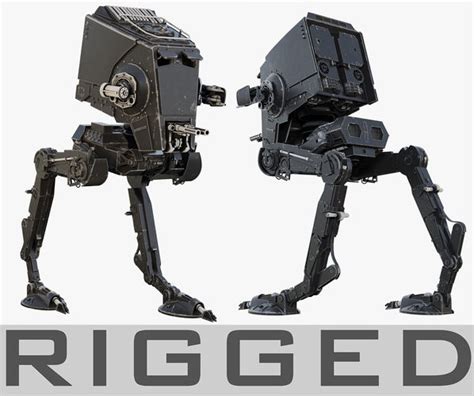 Star Wars At St Walker Rigged 3d Model Animated Rigged Cgtrader