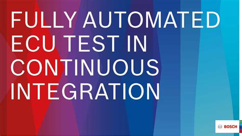 Pdf Motivationfully Automated Ecu Test In Continuous Integration