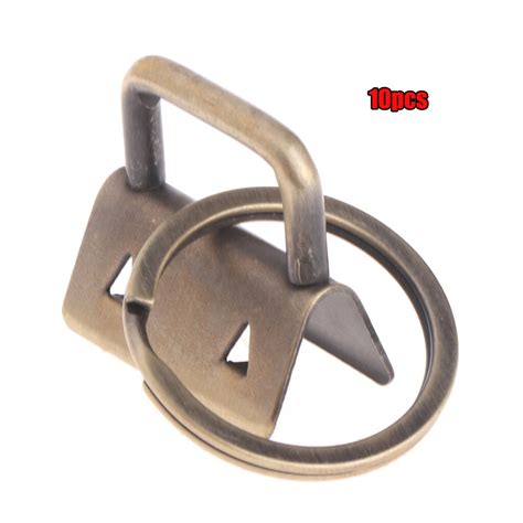 10pcs Key Fob Hardware 25mm Keychain Split Ring Fo Grandado