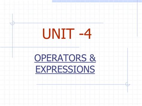 C Programming Unit 4 Operators Pptx