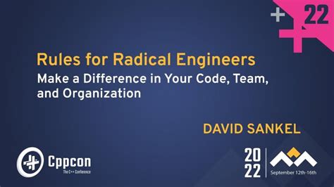 Cppcon The C Conference On Linkedin Rules For Radical Cpp Engineers