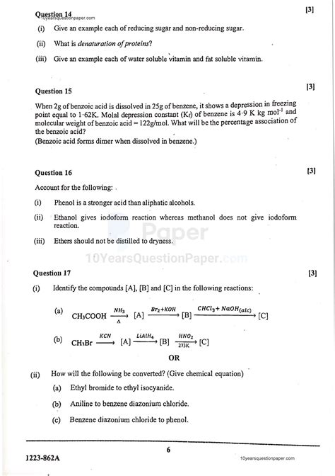 isc 2023 chemistry question paper for class 12