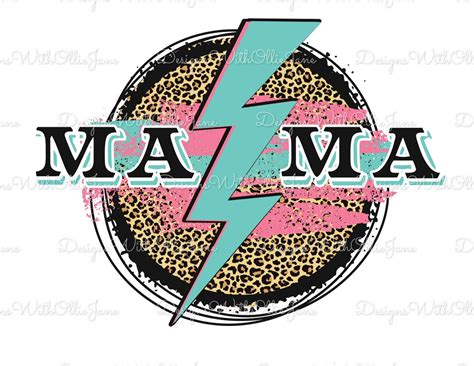 Mama Split Design Leopard Sublimation Png Digital Download Instant
