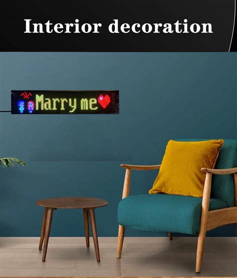 RGB Flexible LED Display Bluetooth Programmable Soft Sign Strip Lights DIY Mask Hat Clothes Bag