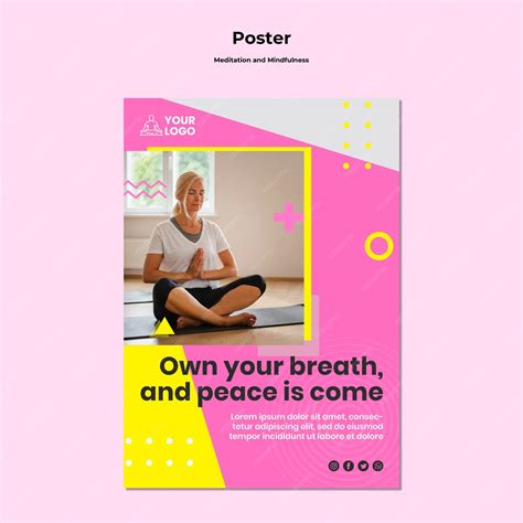 Plantilla De Póster Para Meditación Y Mindfulness Archivo Psd Gratis