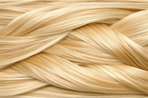 Intricate Blonde Hair Braid Close Up With Golden Texture And Strands