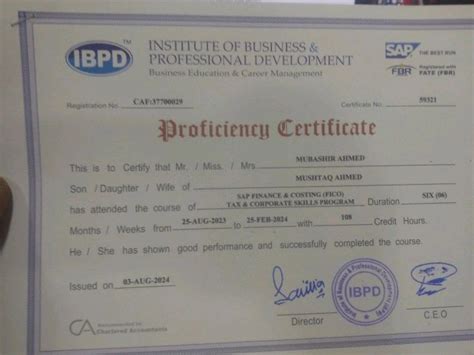 Mubashir Ahmed On Linkedin Alhumdulillah Completed Sap Fico Course