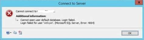 Sql Error 4064 Cannot Open User Default Database Easy Fix