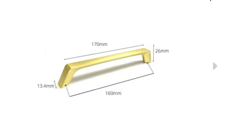 160mm Polished Brass D Handle