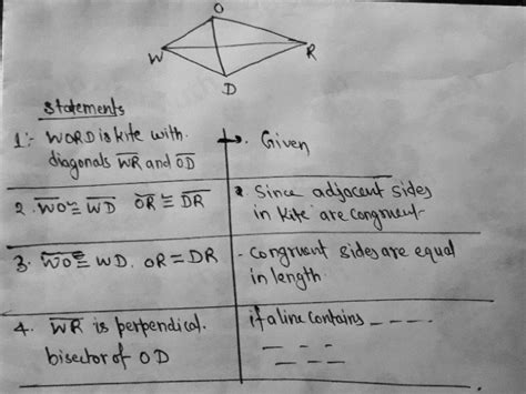 solved direction prove theorems on kite supply the missing statement