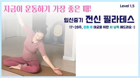 임산부필라테스 임신중기 전신 필라테스 일주일에 딱 한번만이라도 By 노은혜 Youtube