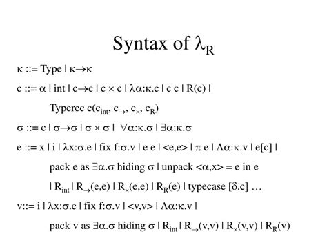 Ppt Intensional Polymorphism In Type Erasure Semantics Tal Group Overview Powerpoint