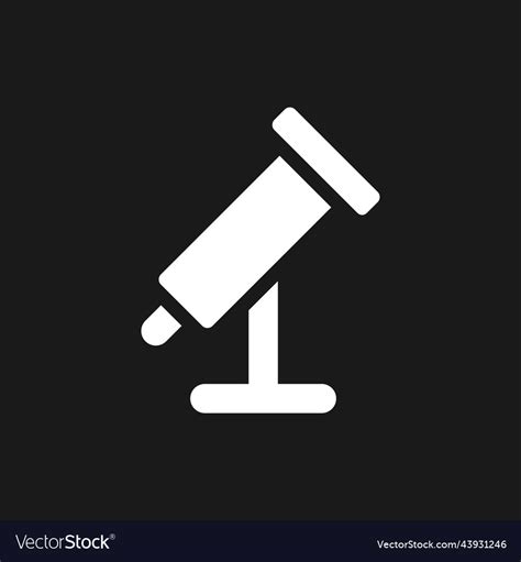 Telescope Dark Mode Glyph Ui Icon Royalty Free Vector Image